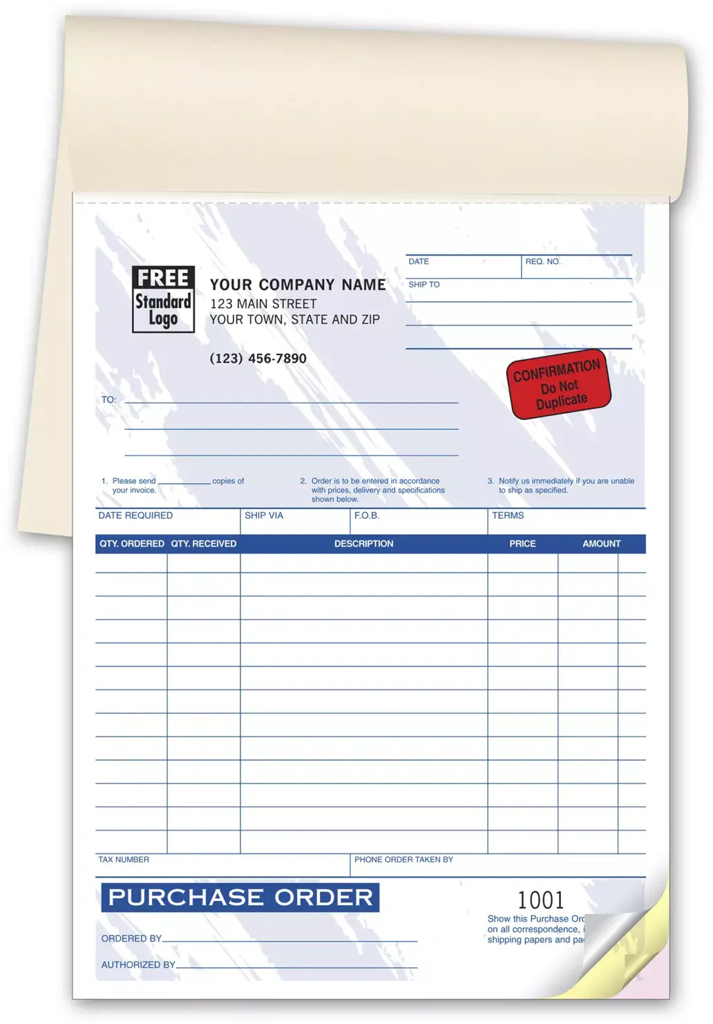 Purchase Order Books Printing