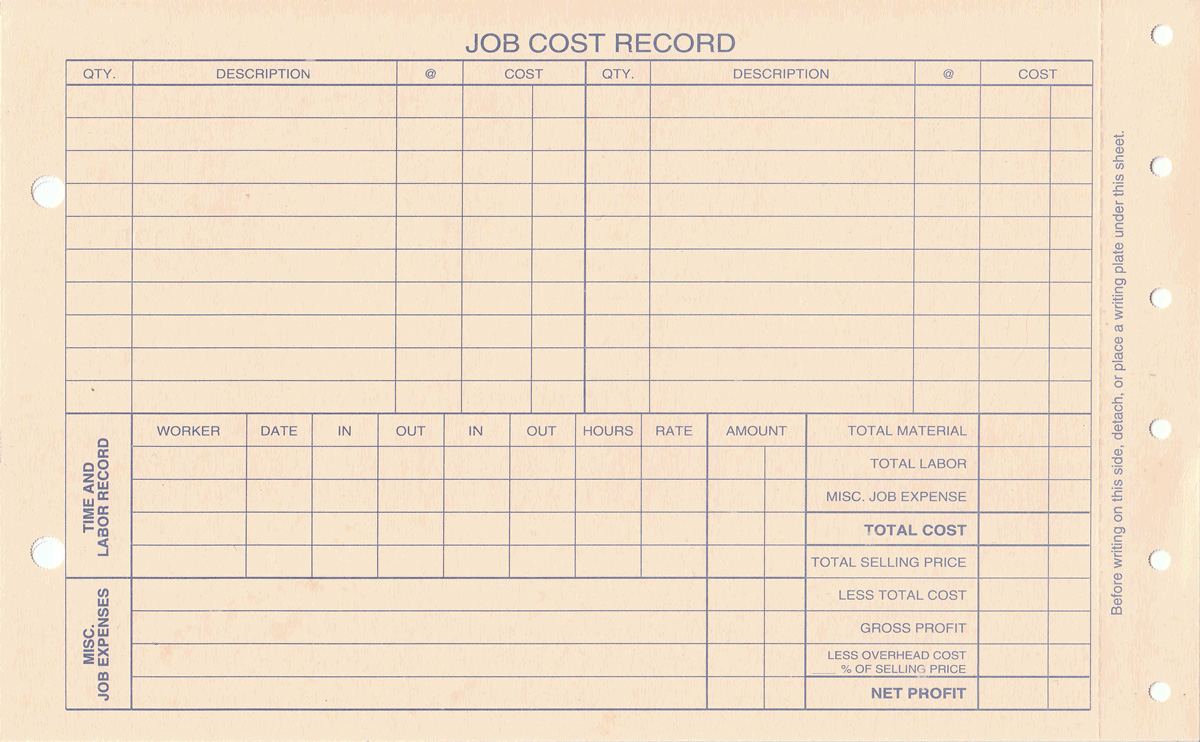 Carbonless Work Orders